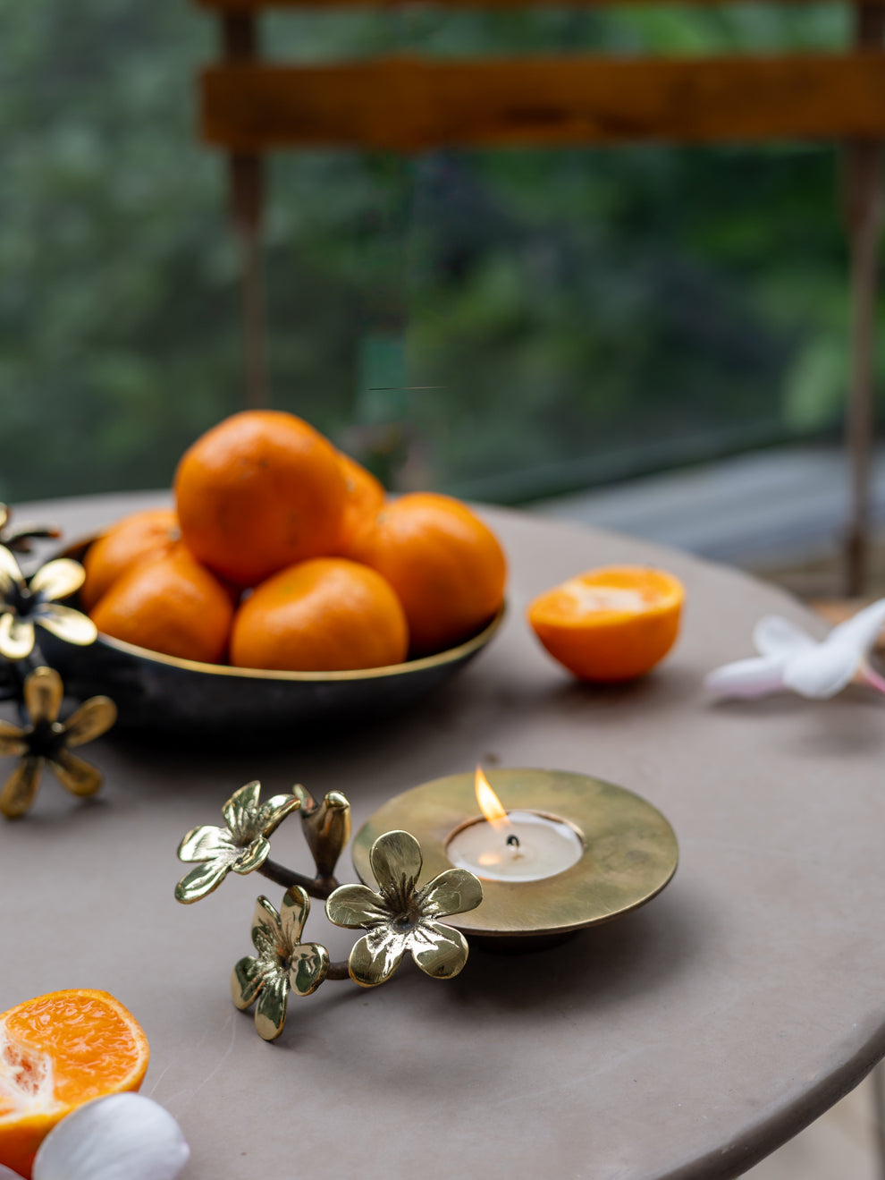 Handmade Bird Tlight holder made in pure brass with polished brass highlights – The Design Forge